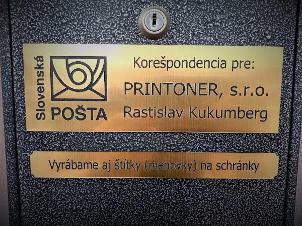 Menovky t tky Na Schr nky A Dvere PRINTONER Senec